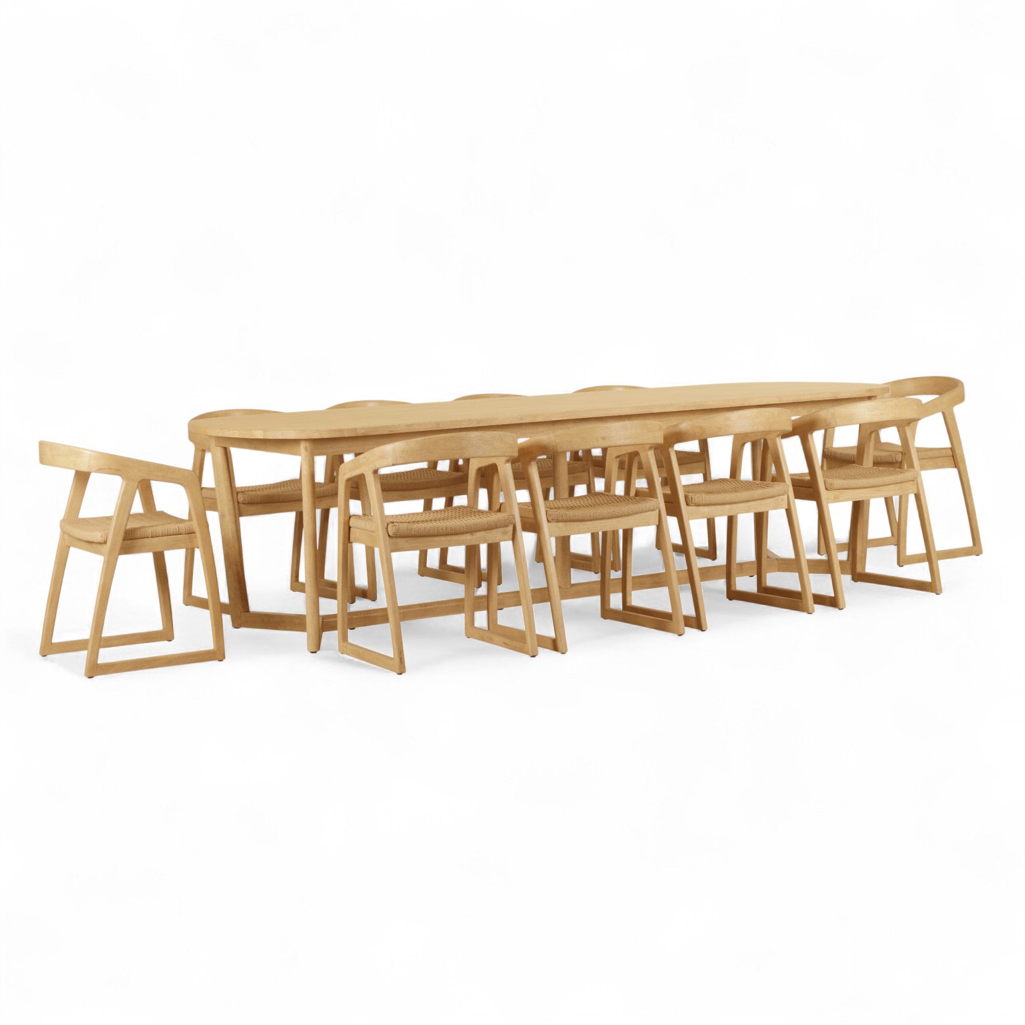 Kingscliff 10 Seater Rectangle Indoor Timber Dining Table and Chairs S ...