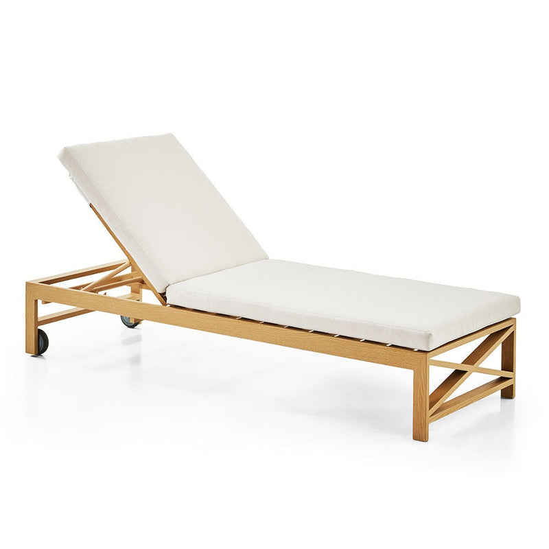 Kansas Outdoor Aluminium Sun Lounge on Wheels