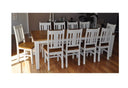 Two Tone Leura 10 Seat - 11pc Shabby Chic Timber Dining Setting In ...